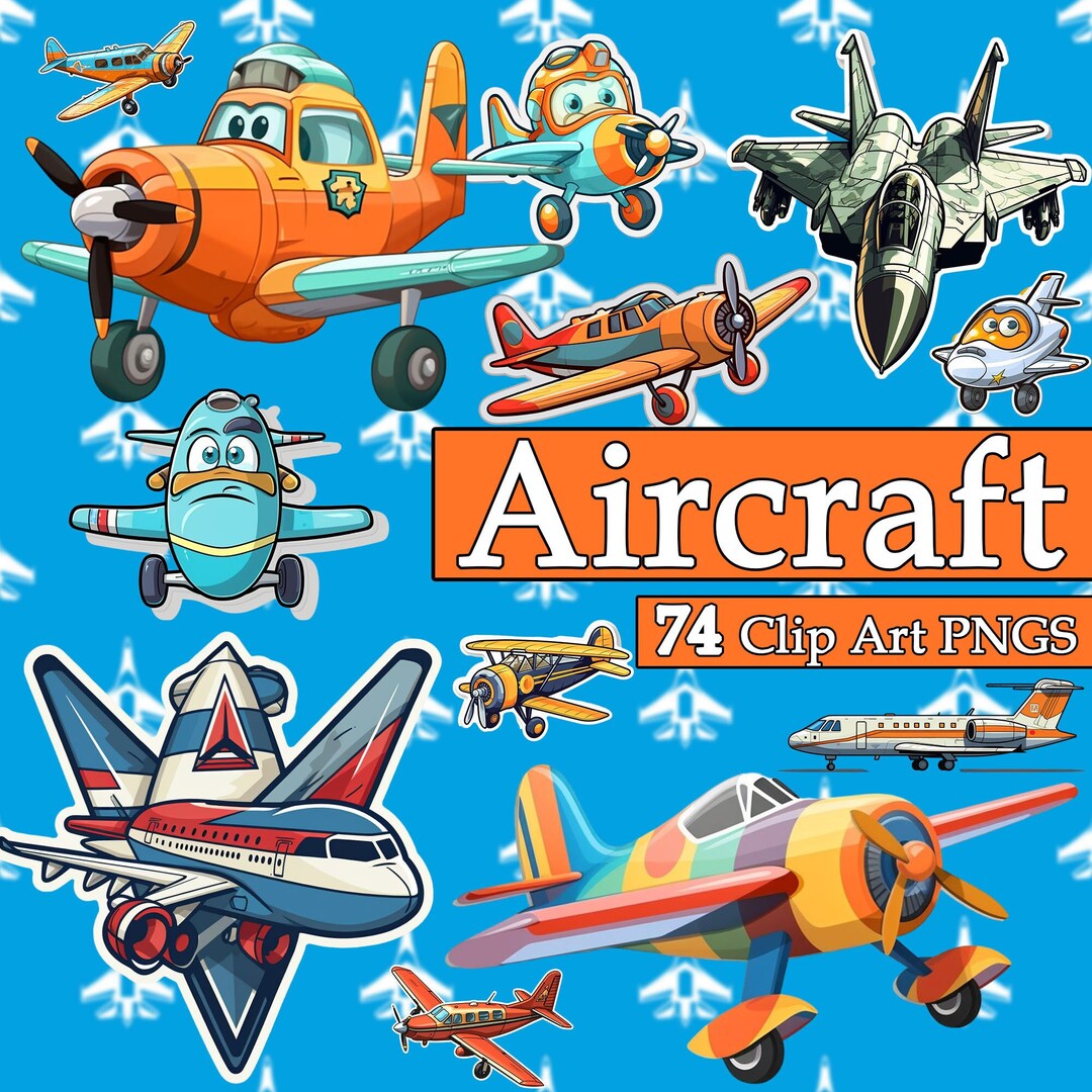 Airplanes Clipart Biplane Clipart Retro Airplane Cliaprt Light Plane ...