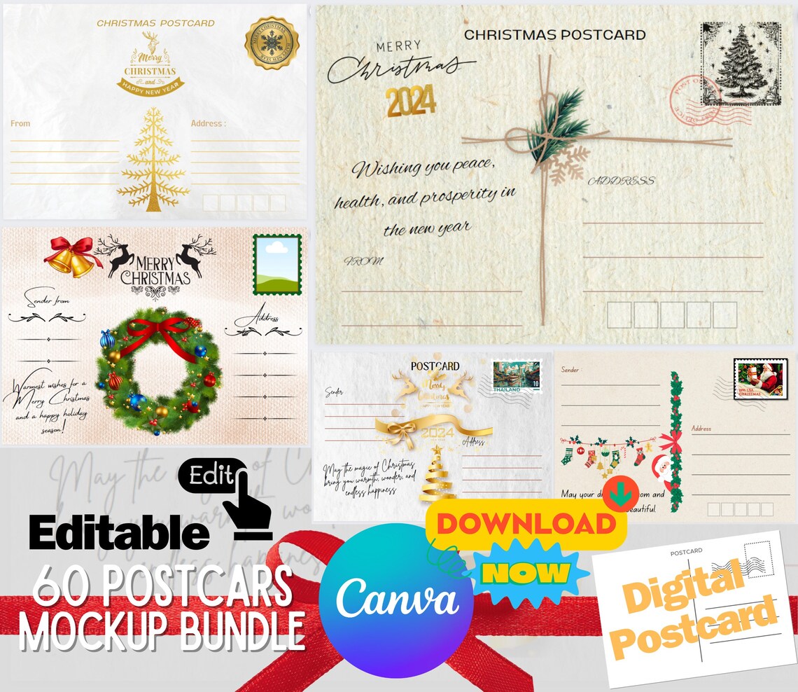 60 Ways to Send Smiles: A Collection of Digital Postcards Big Bundle Pack 60 Postcards - Etsy