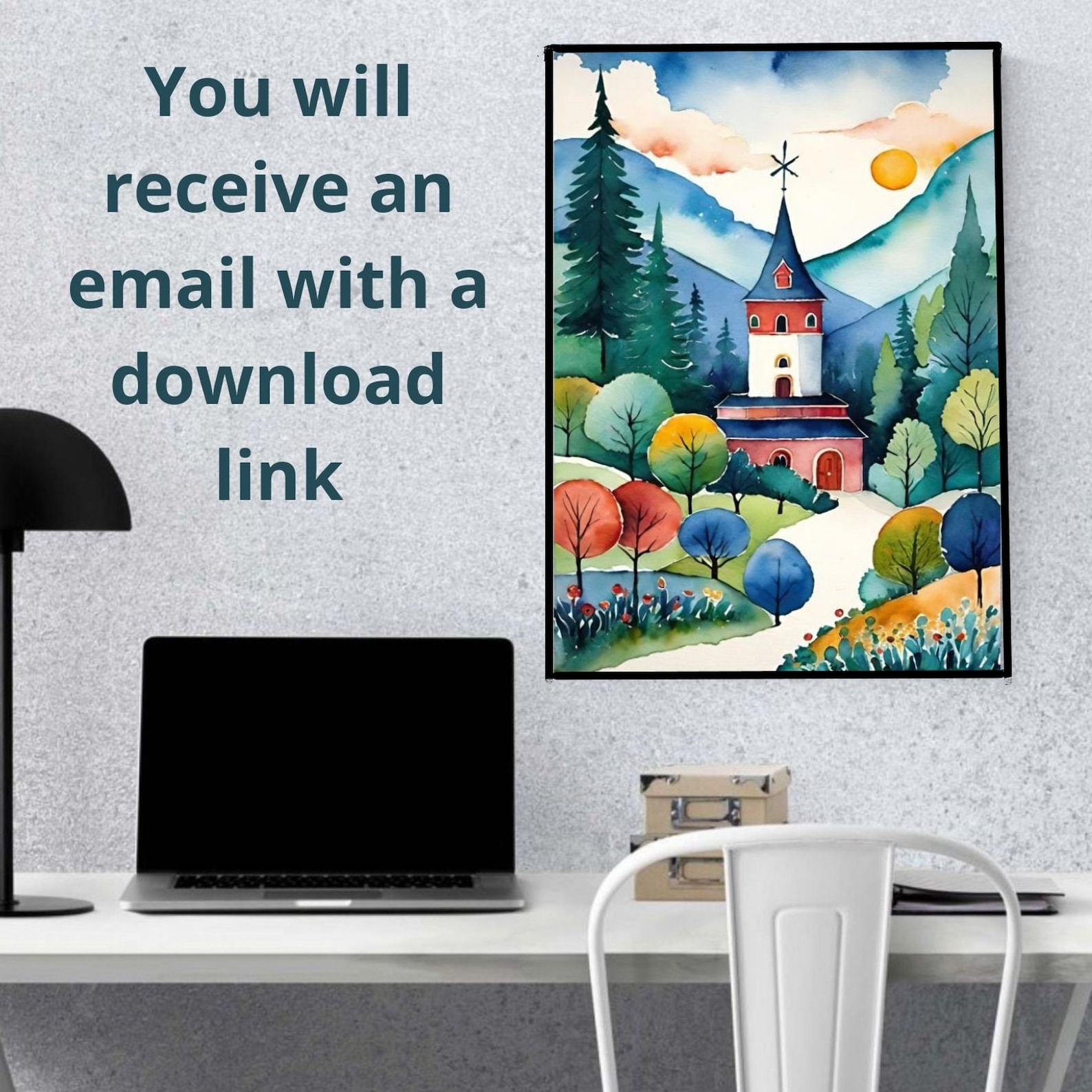 Naive Home Painting Printable Beauty of Naive Art Bold Colors Quirky ...