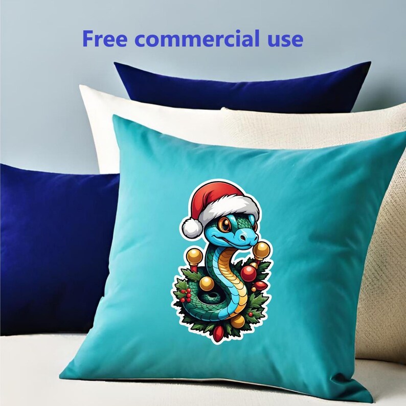 Christmas Snake New Year Snake Stickers 12 Separate High-resolution PNG ...