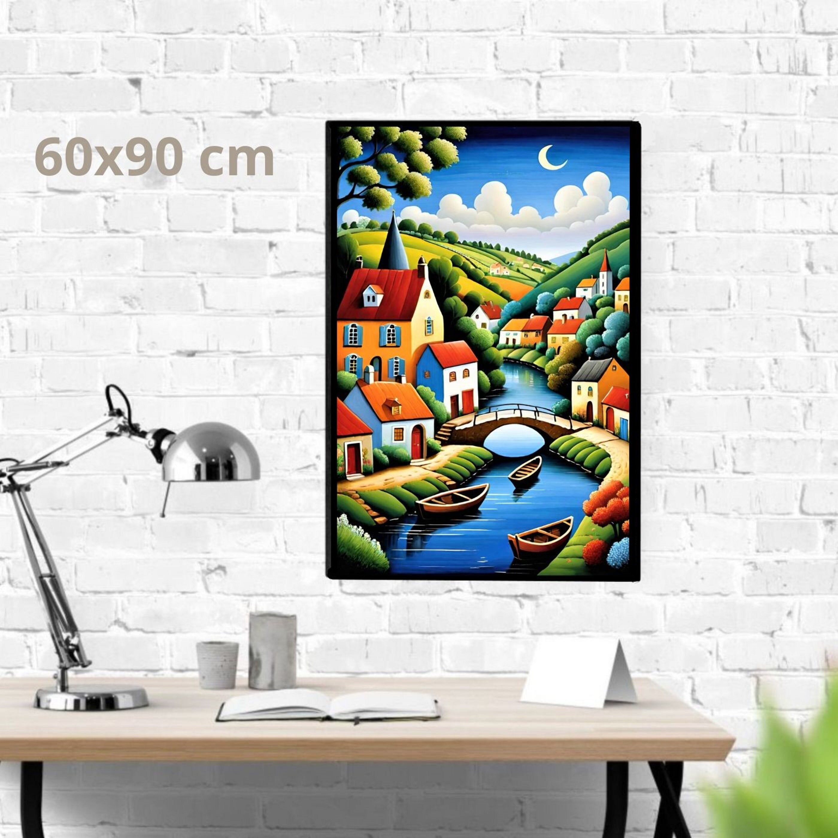 Naive Home Painting Printable Beauty of Naive Art Bold Colors Quirky ...