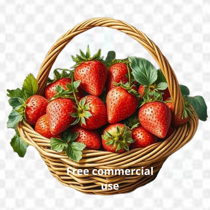 Strawberry Clip Art, Strawberry Basket Berries in a Basket Garden Clip ...