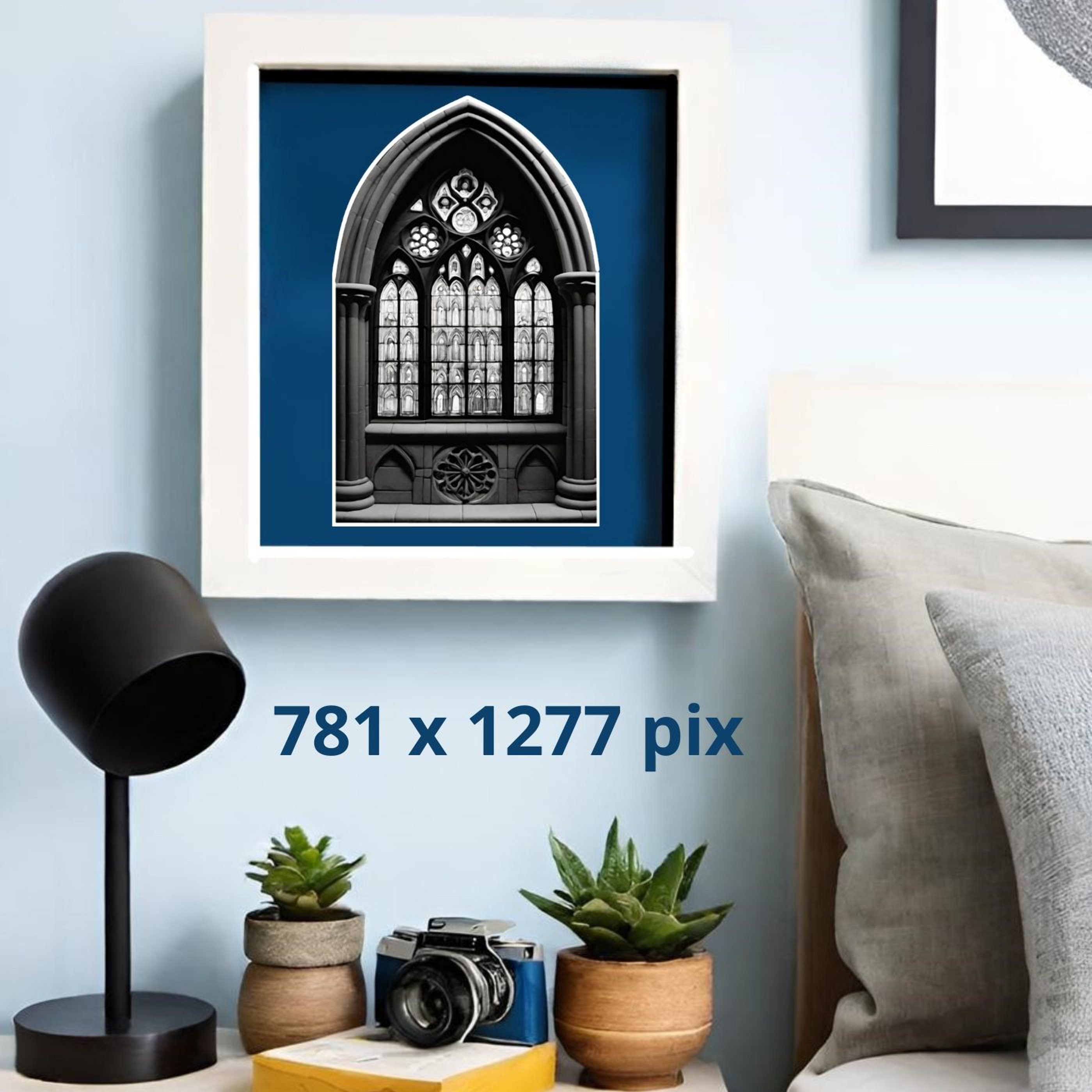 21 Black and White Gothic Cathedral Antique Old Medieval Windows on ...