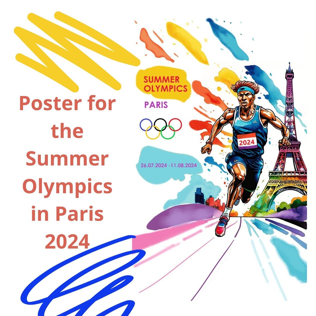 Paris 2024 Summer Olympics Poster Room Decor Home Decor Wall Art ...
