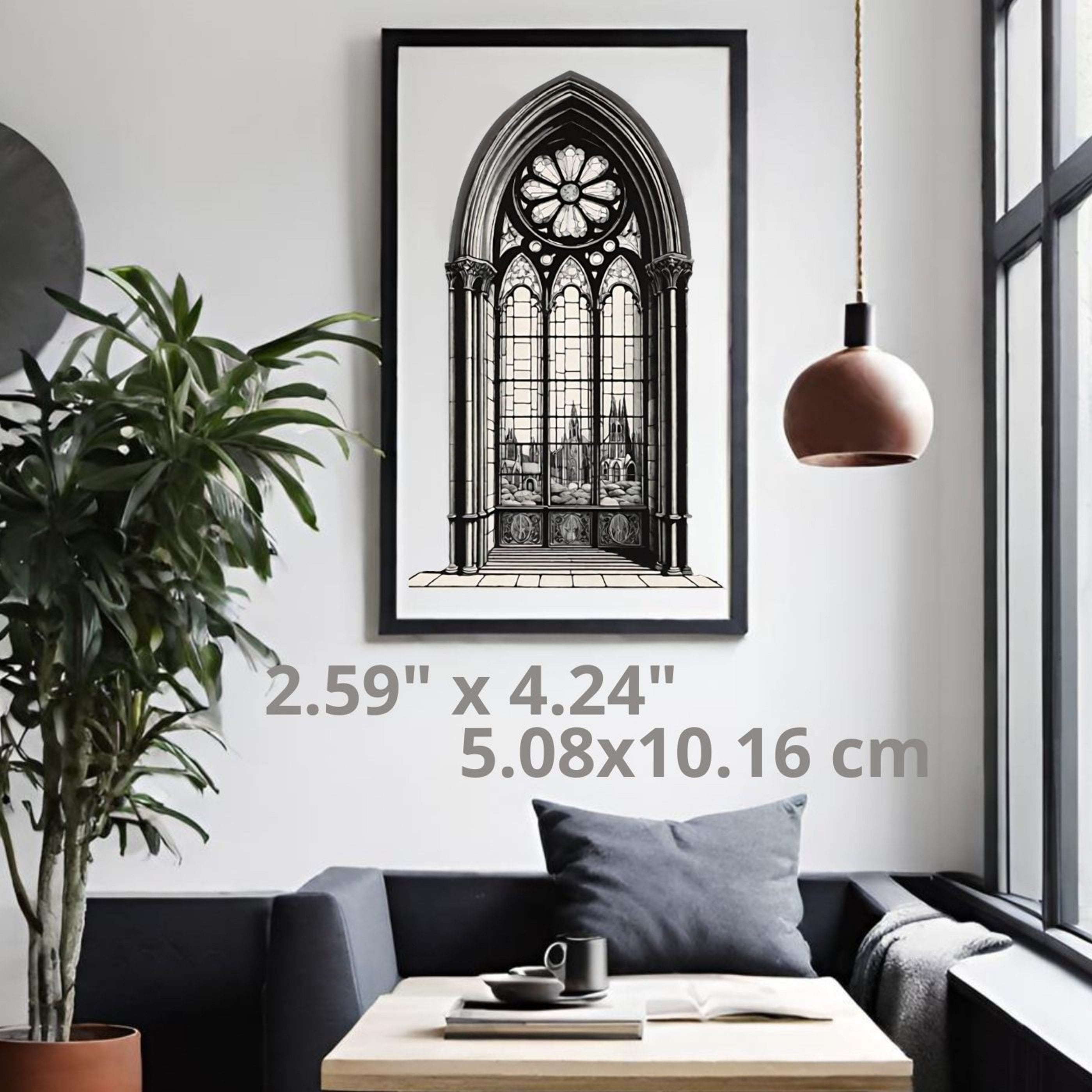 21 Black and White Gothic Cathedral Antique Old Medieval Windows on ...