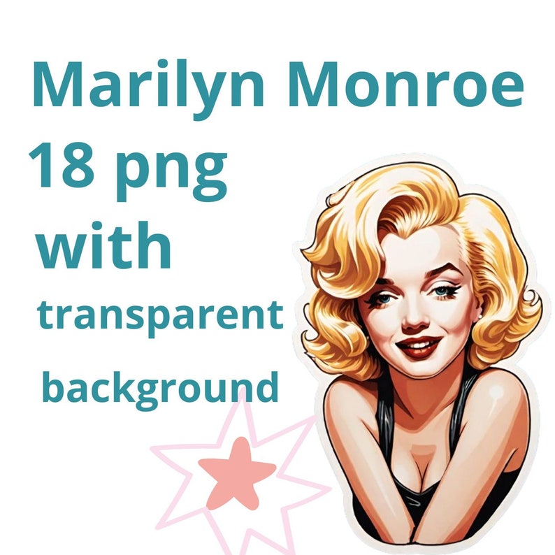 18 Marilyn Monroe Vintage PNG With Transparent Background Hollywood ...