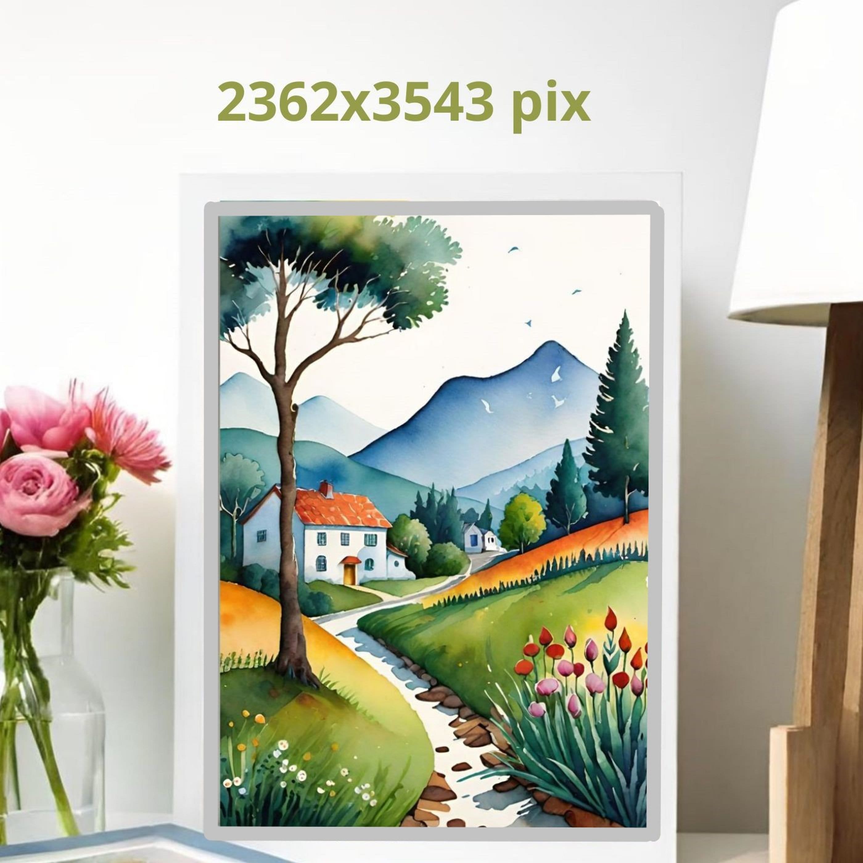 Naive Home Painting Printable Beauty of Naive Art Bold Colors Quirky ...