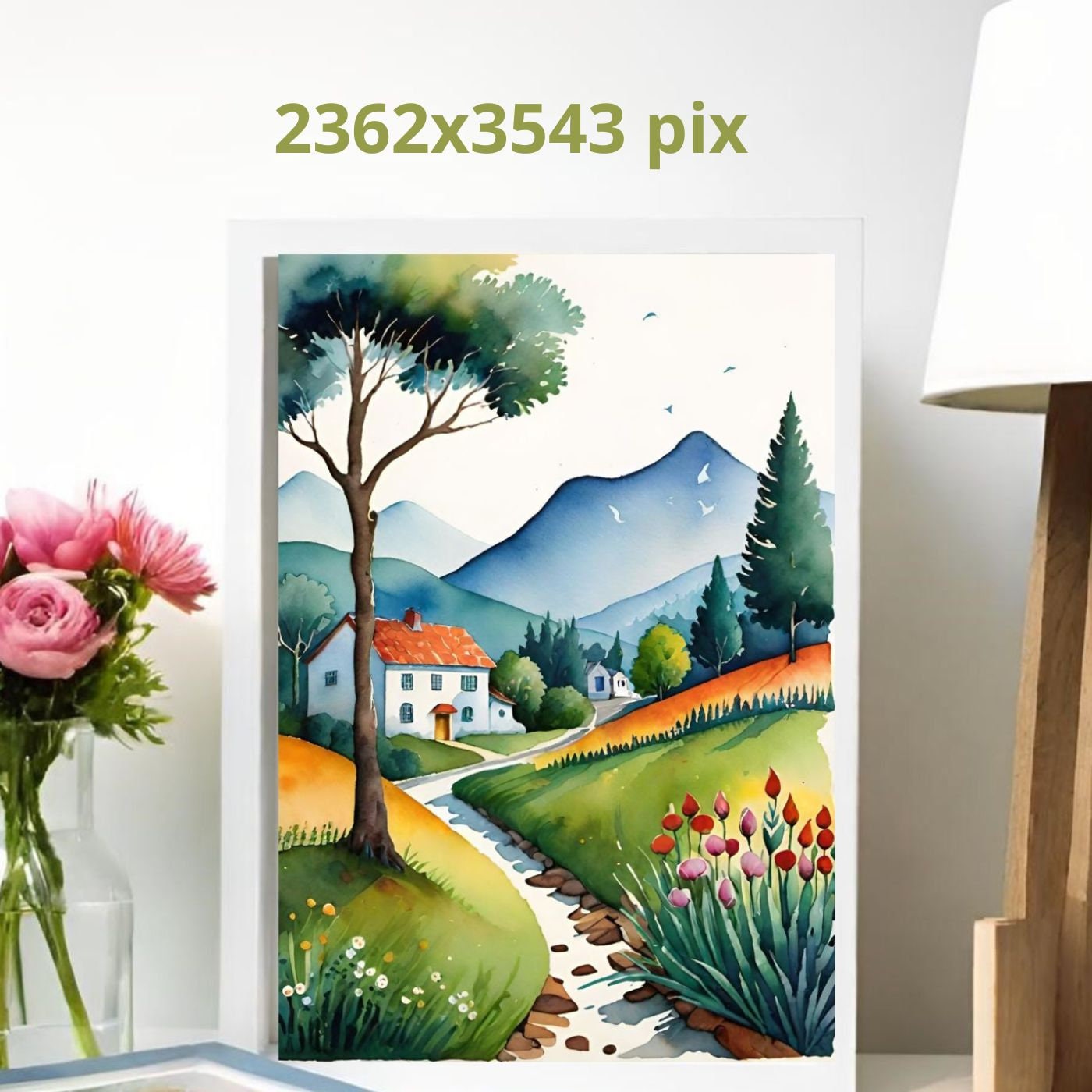 Naive Home Painting Printable Beauty of Naive Art Bold Colors Quirky ...