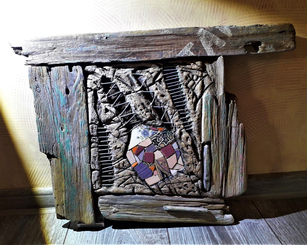 Unique Original Wall Panel Unique Papier-mâché Panel Using Wood and ...