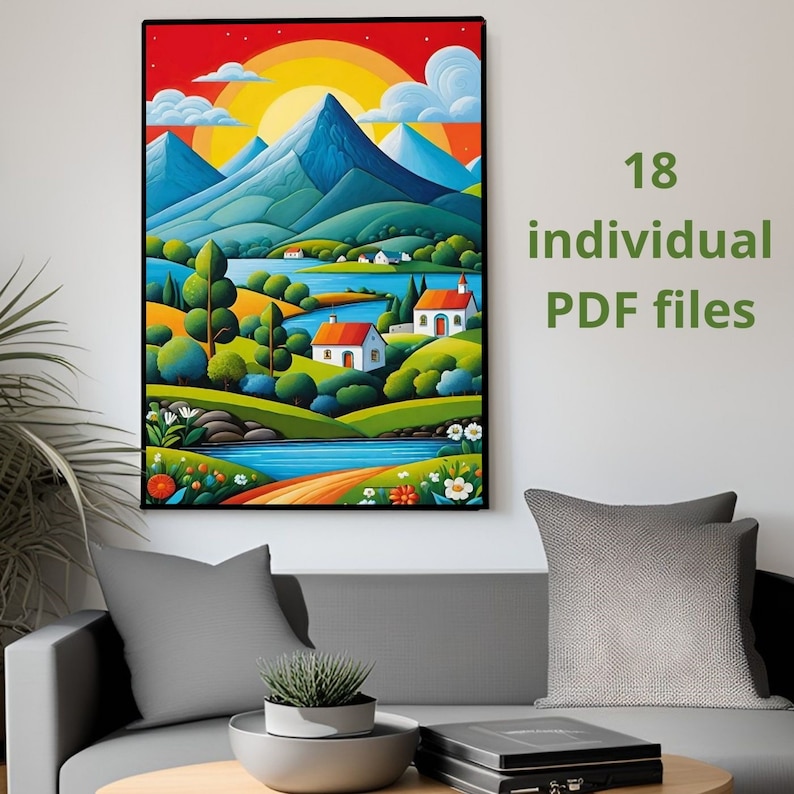 Naive Home Painting Printable Beauty of Naive Art Bold Colors Quirky ...