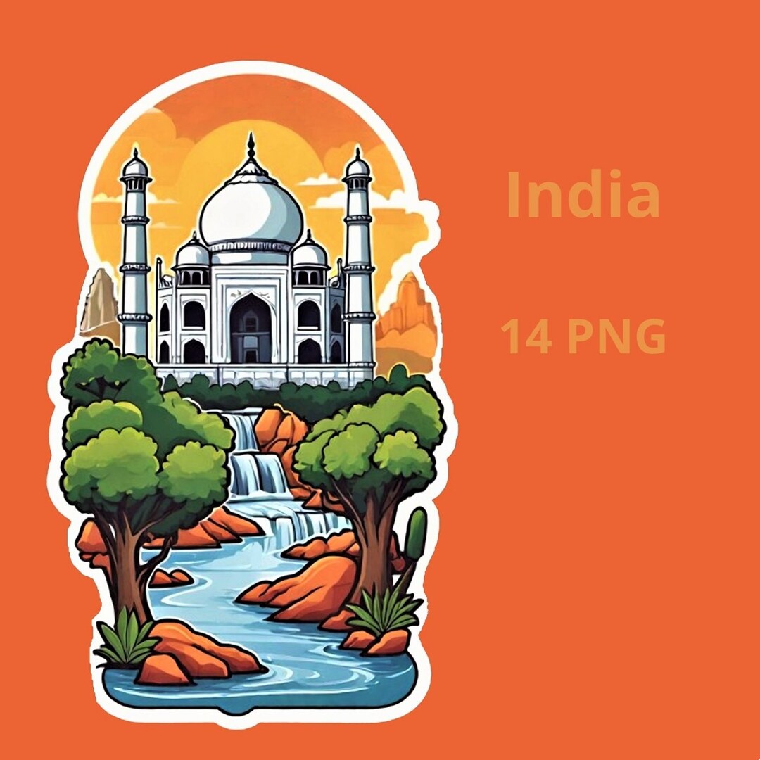 India Stickers 14 PNG Download Set of Indian Clipart Traditional India ...