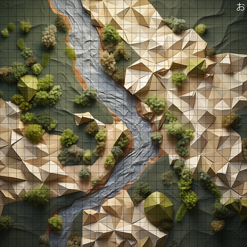 Mapa Origami Oroshi Oka Origami TTRPG para D&D y Roll20 - Etsy España