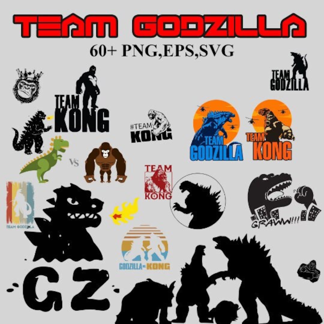 Team Godzilla Svg Bundle, King Kong Svg Bundle, Godzilla Silhouette ...