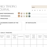 Simple Trading Journal | Beginner Friendly Trade Log Strategy Tracker ...