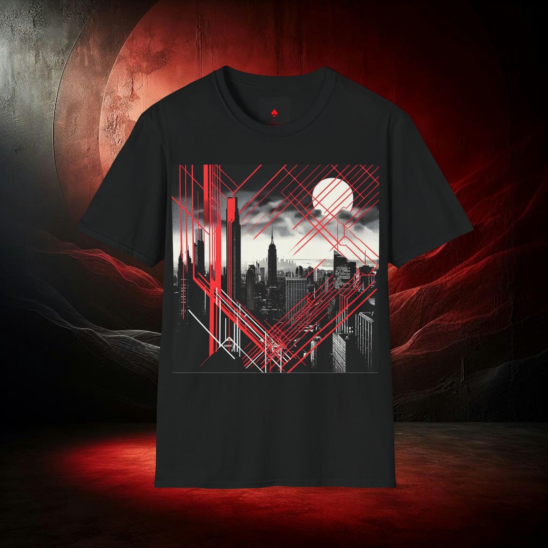 Redspade-original Black City Desing-unisex Soft-style Cotton T-shirt ...