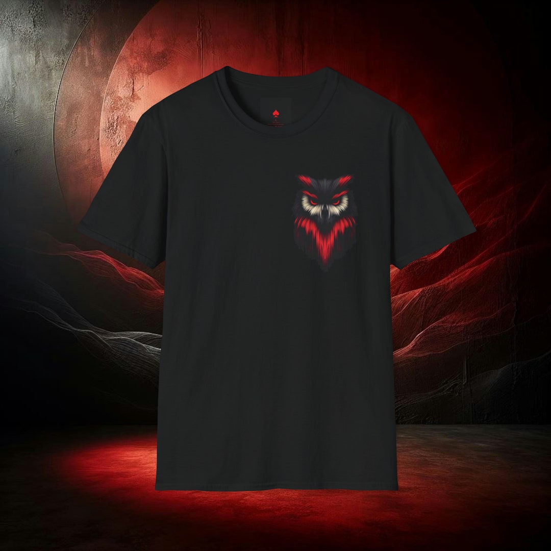 Embrace the Night: Redspade's Original Owl Design Softstyle Unisex ...
