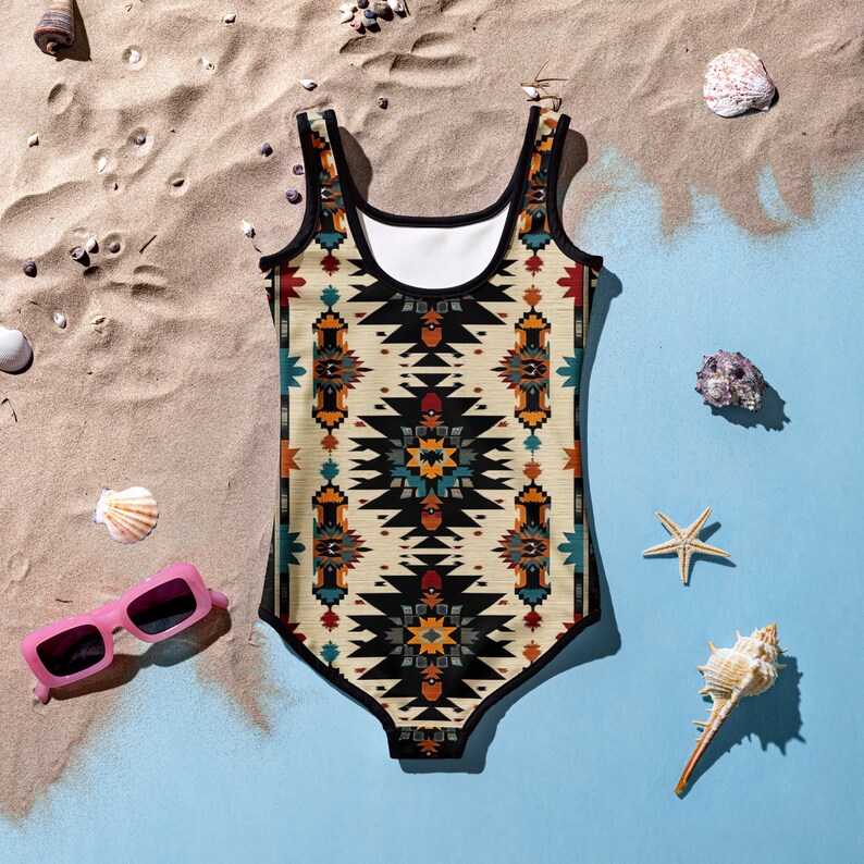 Aztec Style One-piece Kids Swimsuit - Etsy