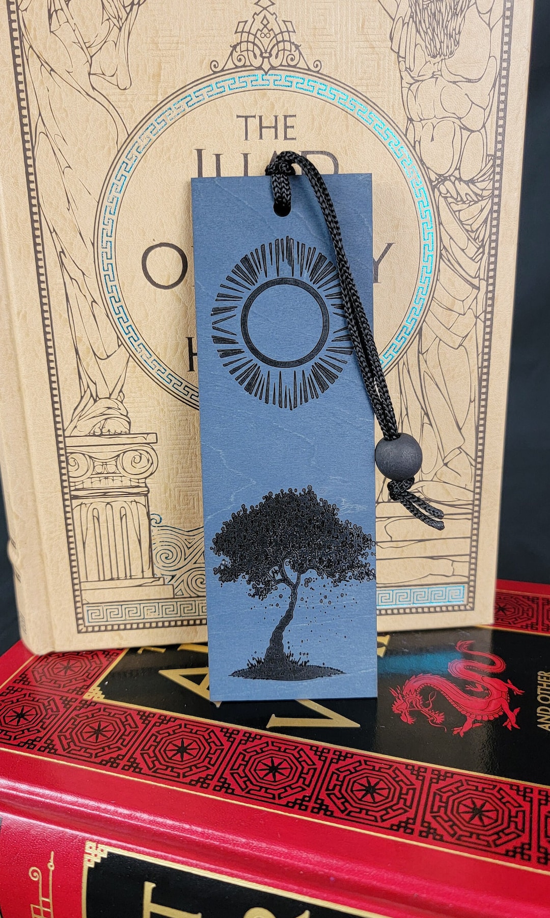 Cherry Blossom Tree Bookmark Sun Bookmark Beach Themed Bookmark Wood ...
