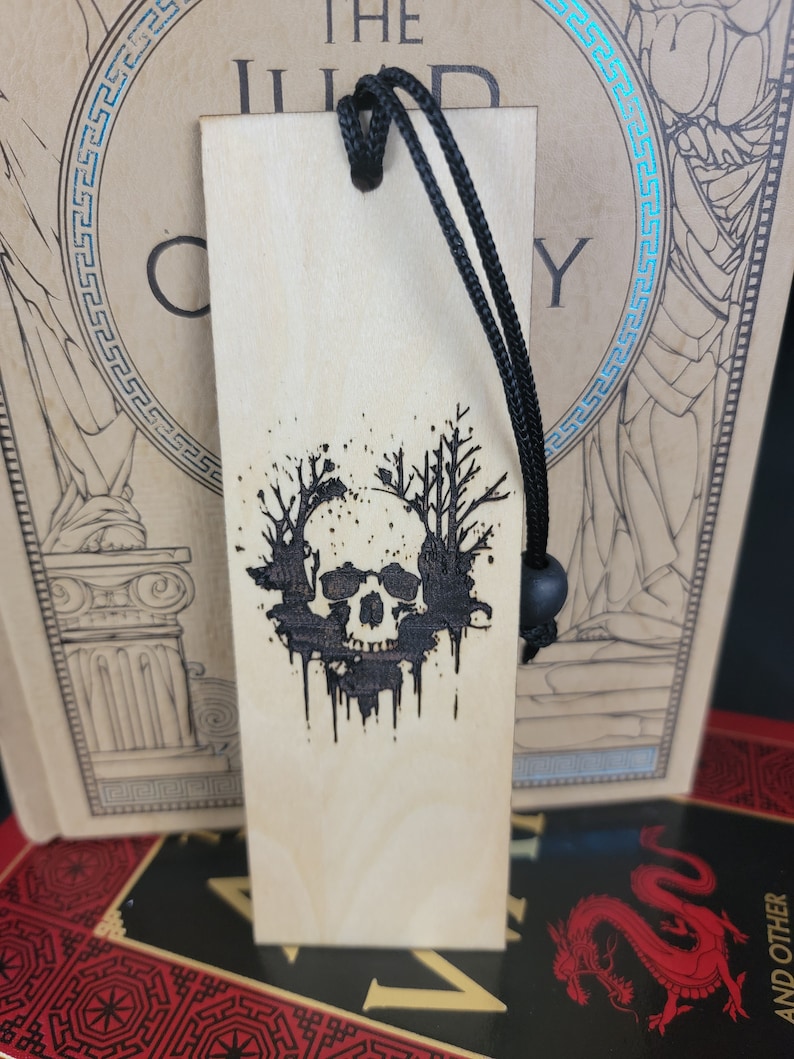 Skeleton Skull Bookmark Horror Bookmark Scary Skull Bookmark Creepy ...