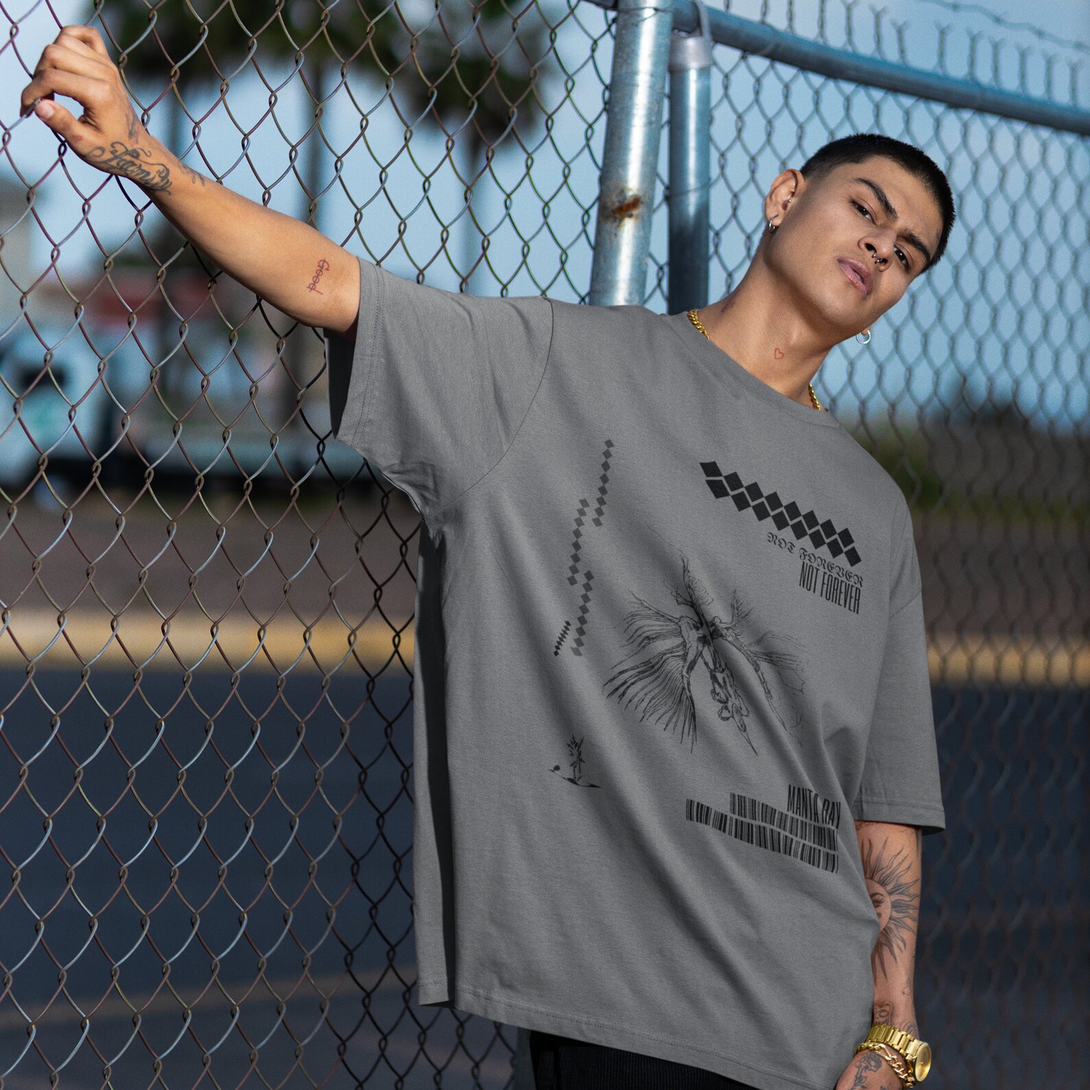 Bright 90s Retro Manta Ray Tee -colorful Vintage Band Inspired Graphic ...
