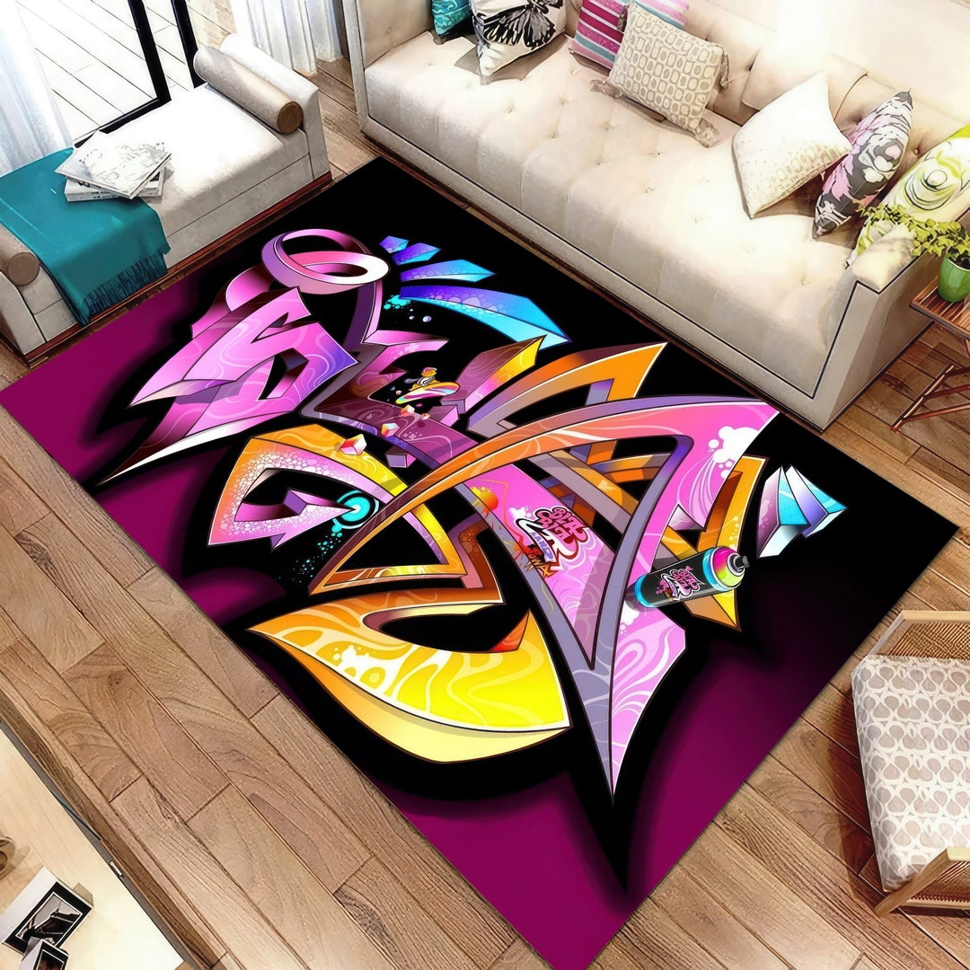 Graffiti Rug Graffiti Boy Rugs Kids Room Rug Gift for the - Etsy