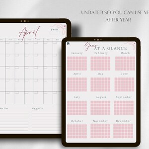 Pink Coquette Digital Planner, Cute Bow Journal, Flower Calendar ...