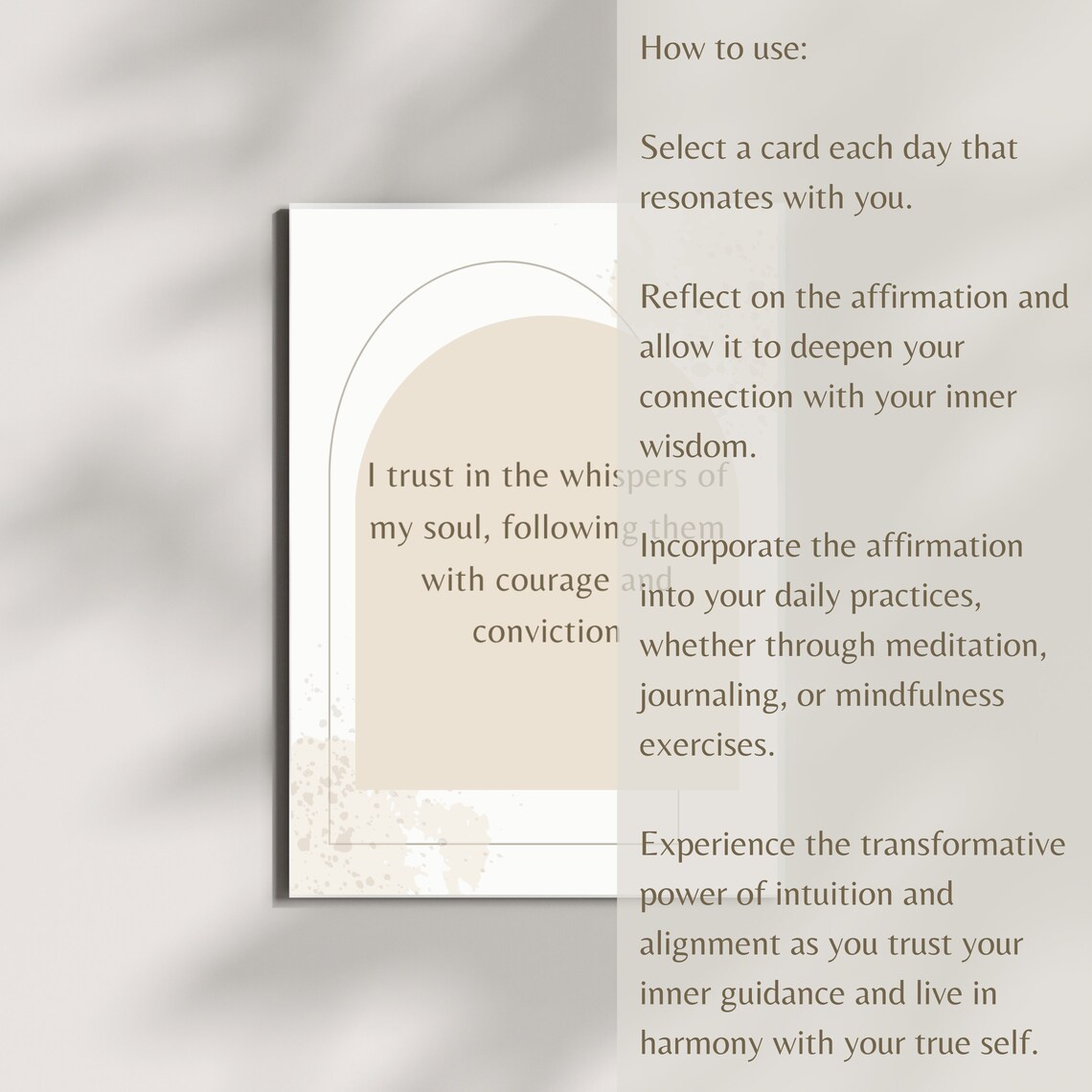 Digital Affirmation Cards, Printable Affirmation Deck, Intuition ...
