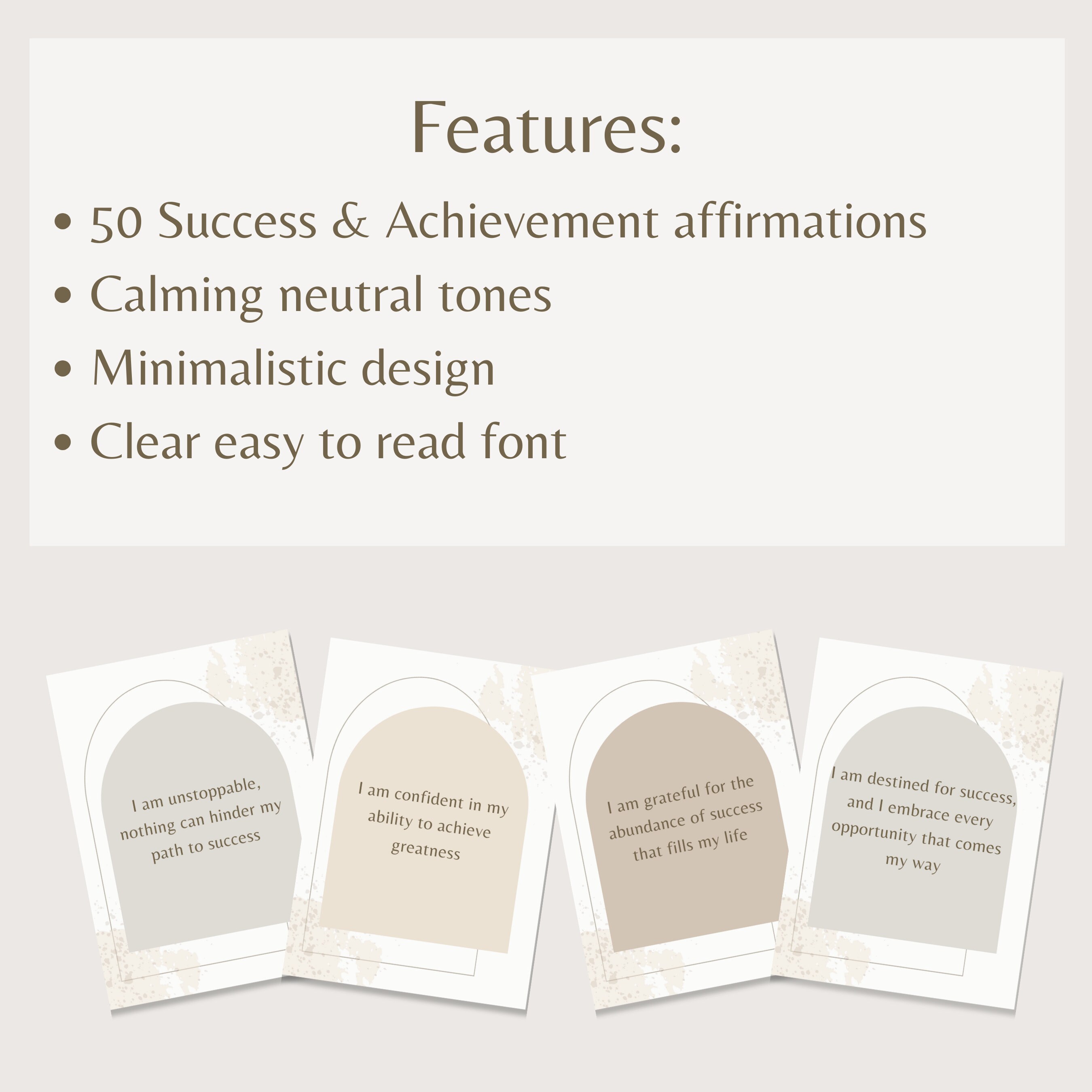 Digital Affirmation Cards, Printable Affirmation Deck, Success ...