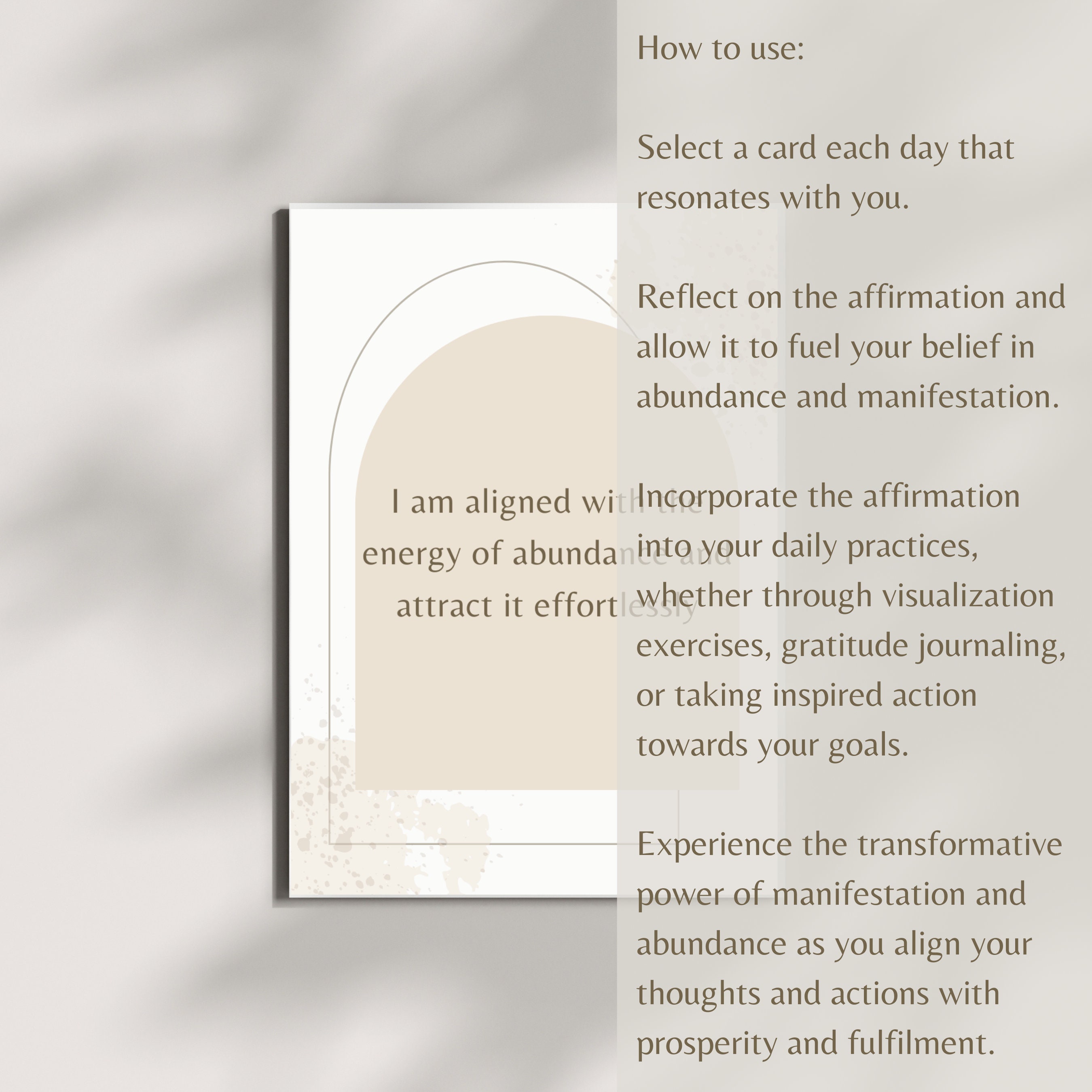 Digital Affirmation Cards, Printable Affirmation Deck, Manifestation ...