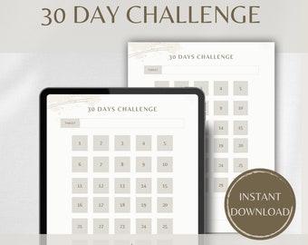 30 Day Challenge Tracker: Printable Goal Setting (A4/US Letter) - Etsy.de