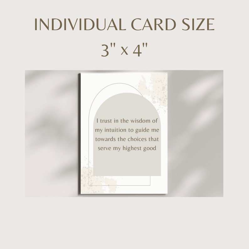 Digital Affirmation Cards, Printable Affirmation Deck, Intuition ...