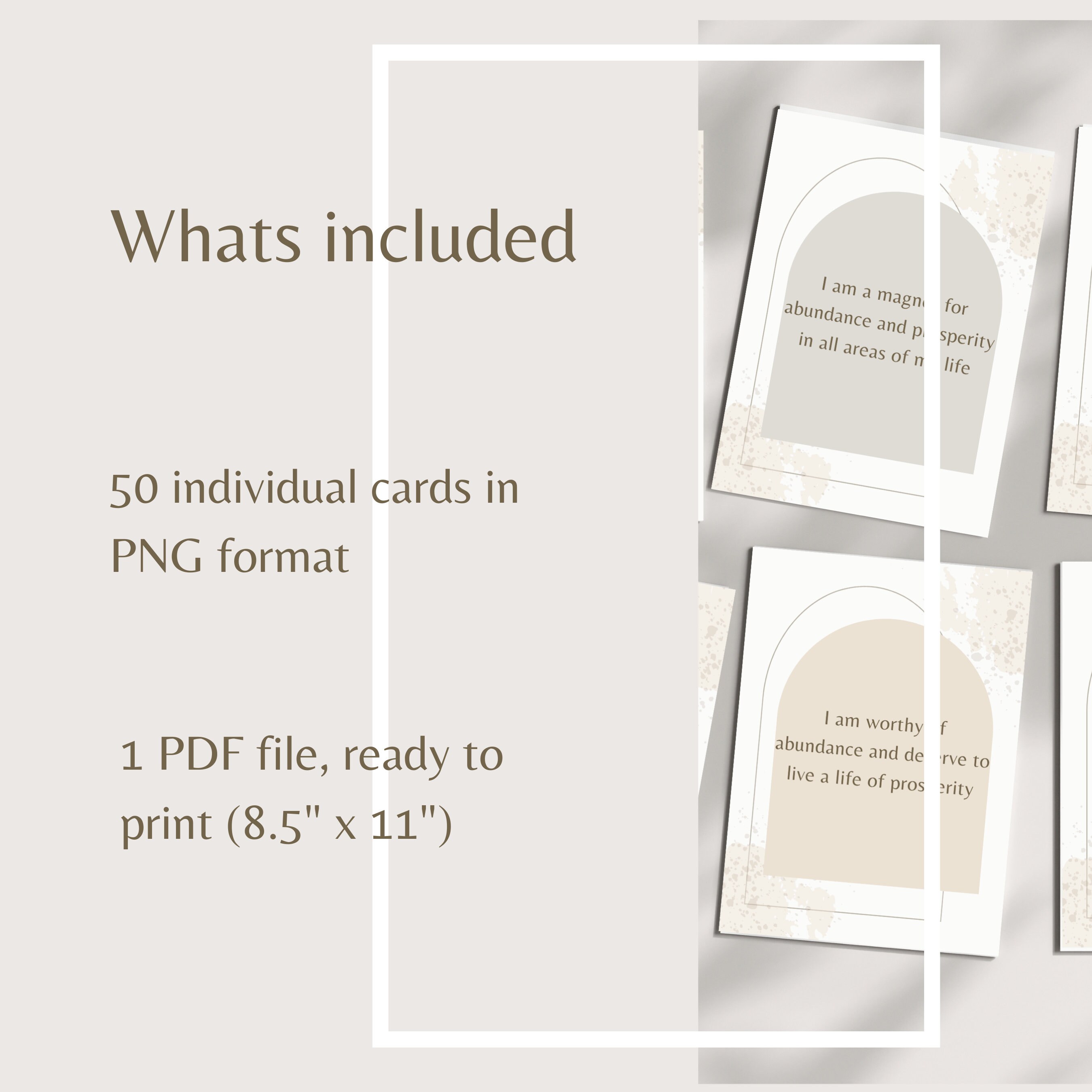Digital Affirmation Cards, Printable Affirmation Deck, Manifestation ...