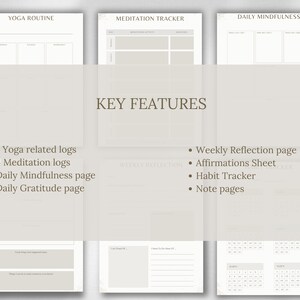 Digital Yoga Practice Journal, Meditation Tracker, Yoga Poses Planner ...