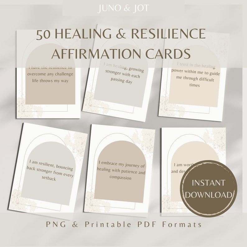 Digital Affirmation Cards, Printable Affirmation Deck, Healing ...