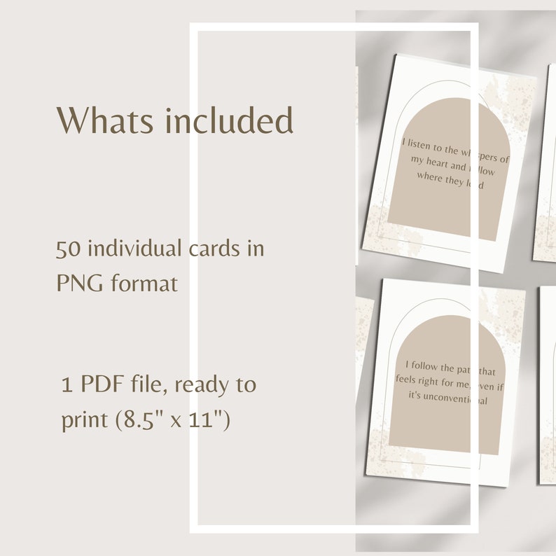 Digital Affirmation Cards, Printable Affirmation Deck, Intuition ...