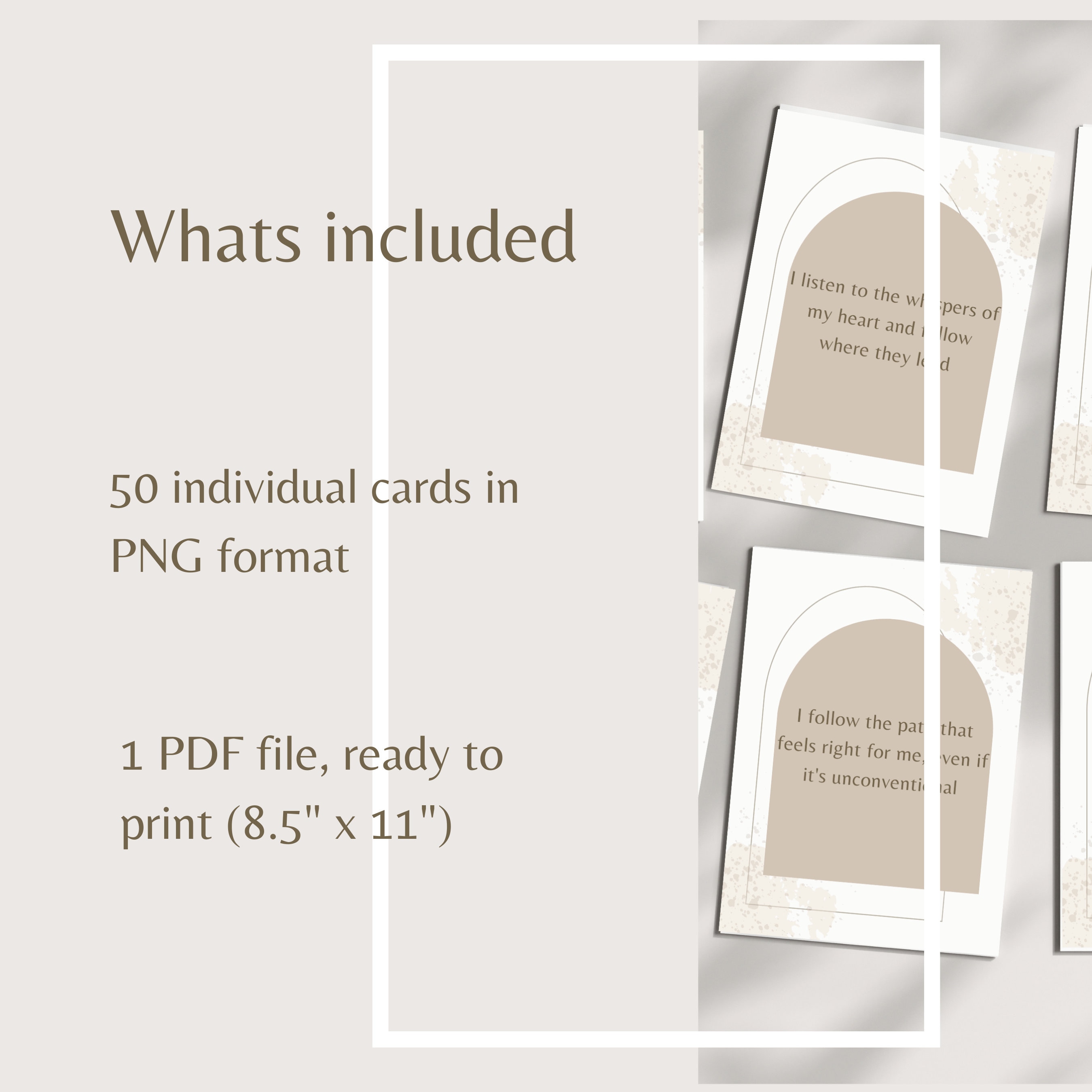 Digital Affirmation Cards, Printable Affirmation Deck, Intuition ...