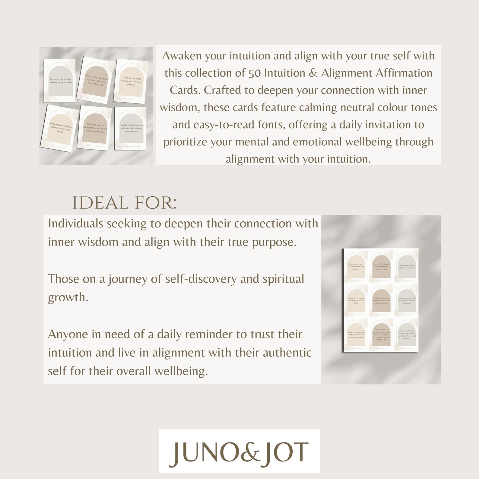 Digital Affirmation Cards, Printable Affirmation Deck, Intuition ...