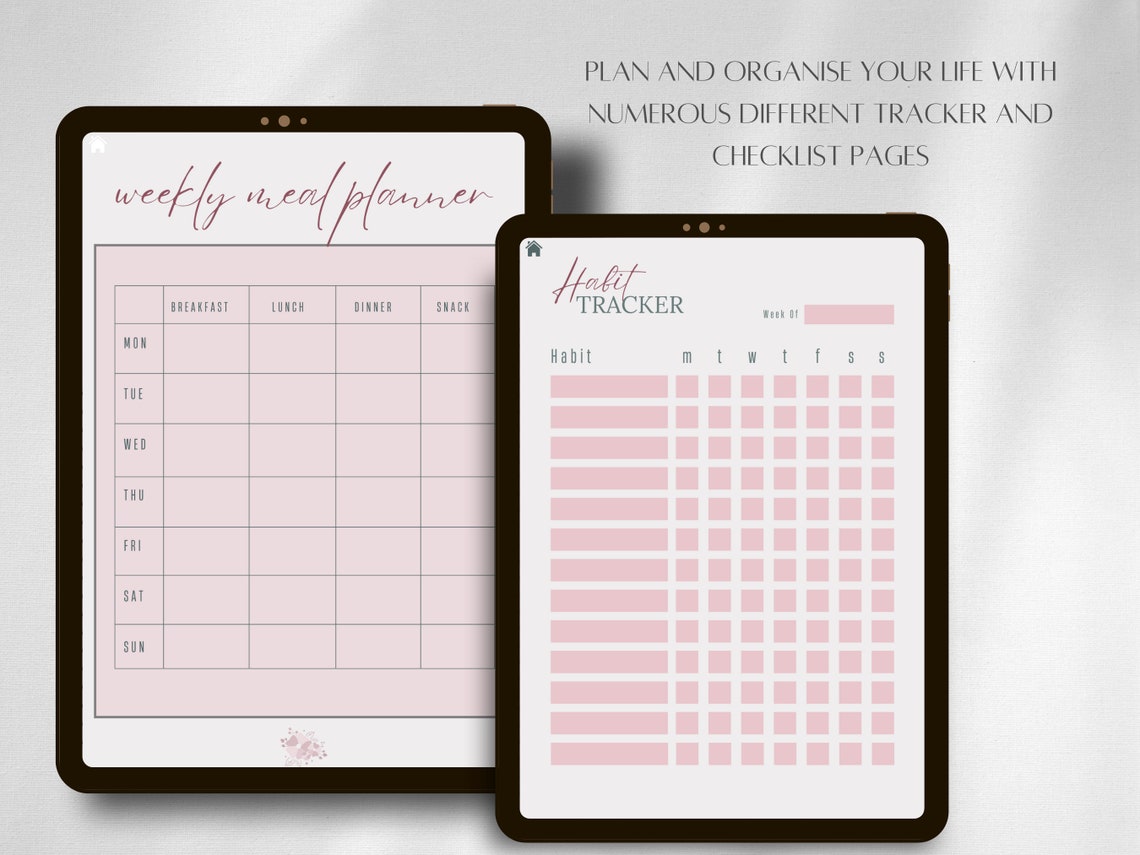 Coquette Digital Planner, Floral Pink Journal, Undated (PDF) - Etsy