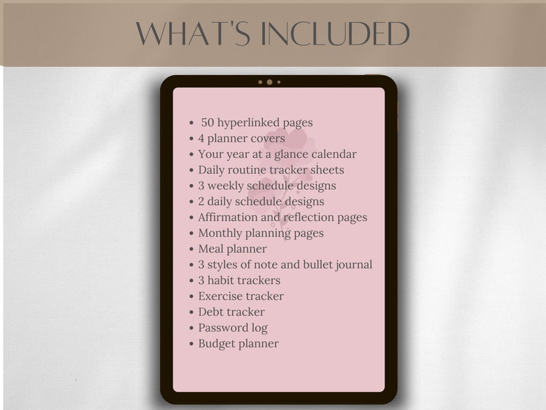 Pink Coquette Digital Planner, Cute Bow Journal, Flower Calendar ...