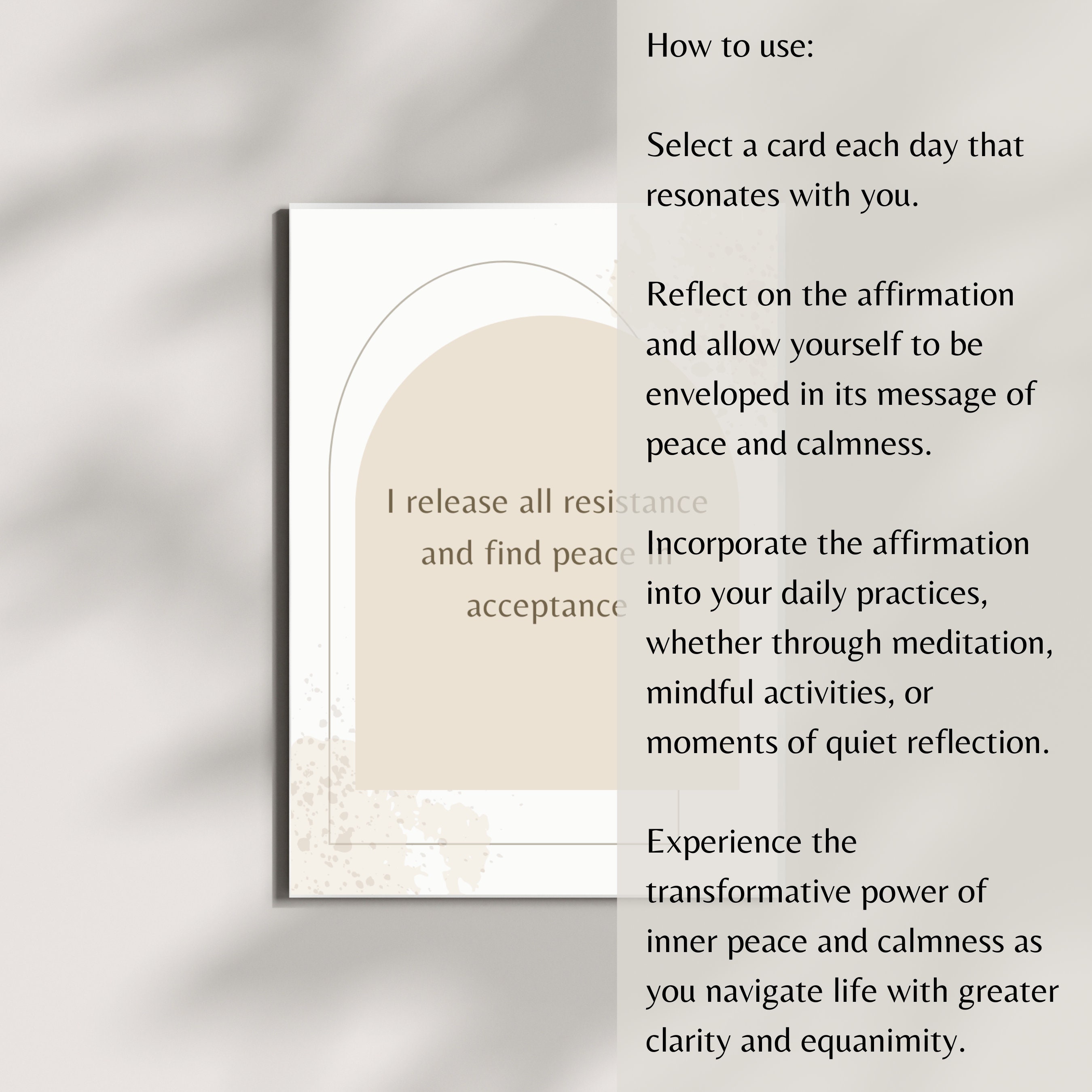 50 Inner Peace Affirmation Cards: Daily Motivational Quotes (printable ...
