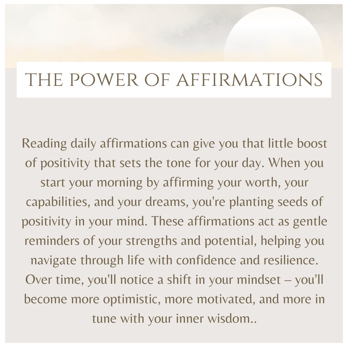 Digital Affirmation Cards, Printable Affirmation Deck, Intuition ...