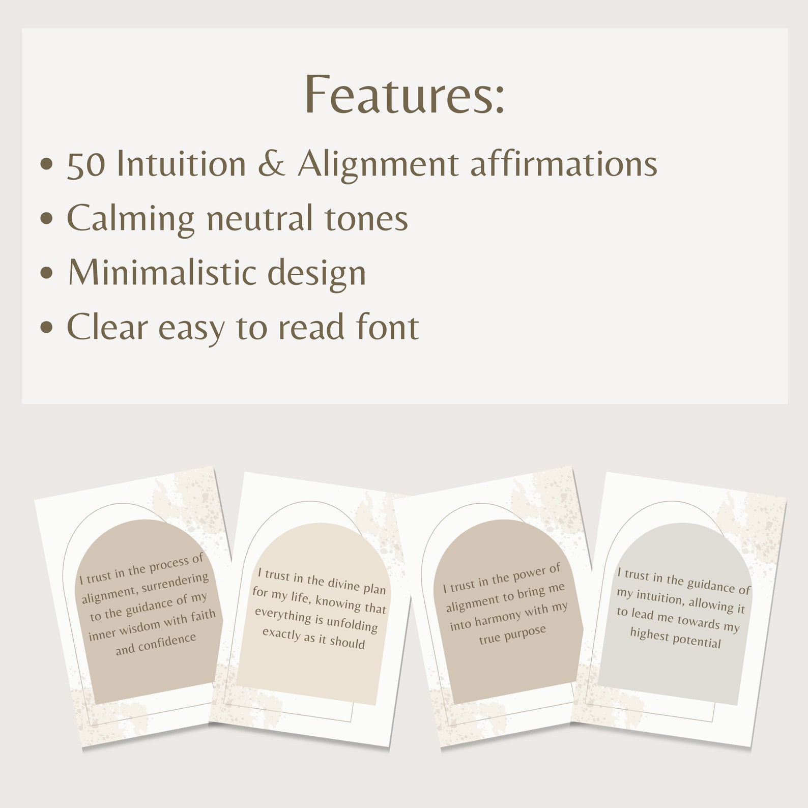 Digital Affirmation Cards, Printable Affirmation Deck, Intuition ...