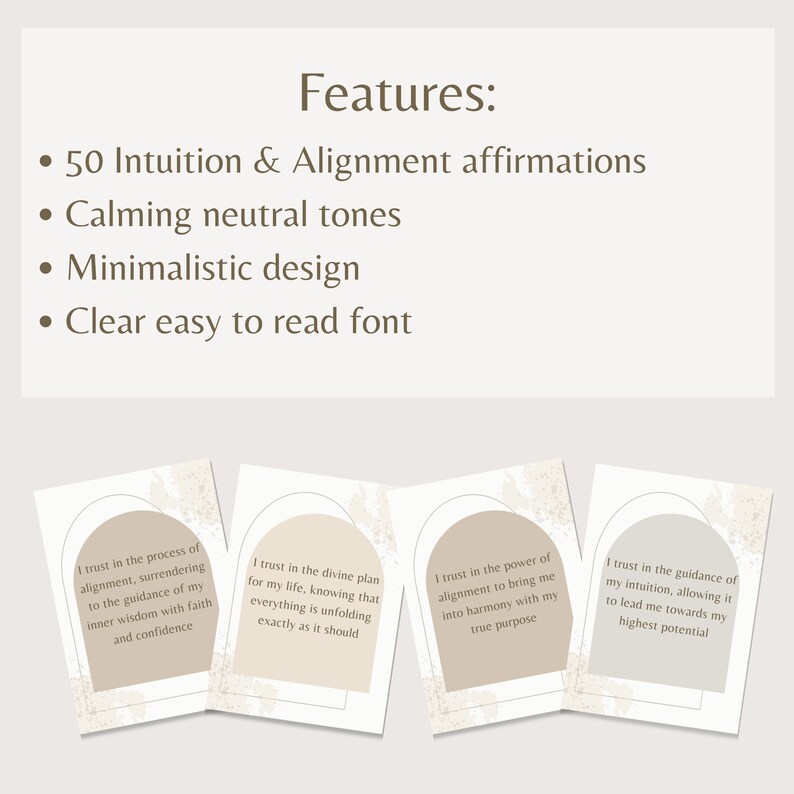 Digital Affirmation Cards, Printable Affirmation Deck, Intuition ...