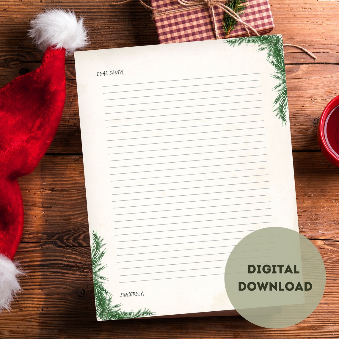Printable Letter to From Santa Clause Instant Download - Etsy