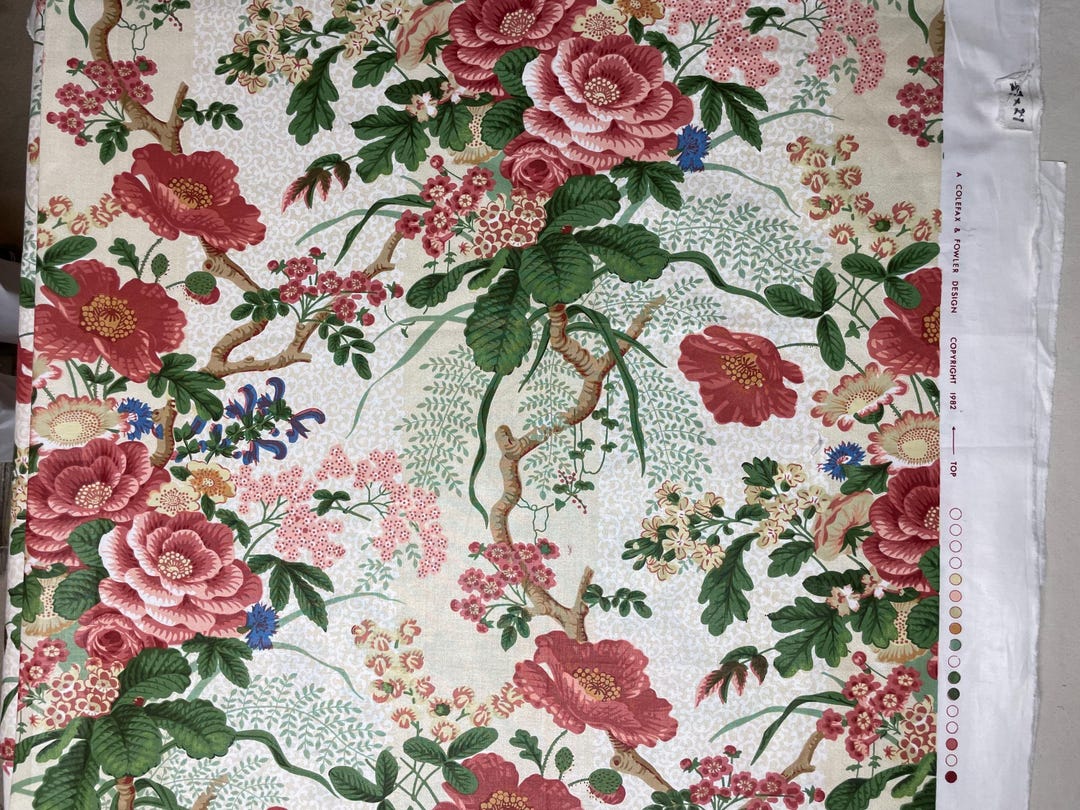 Colefax and Fowler Fabric, “tree Poppy” Floral on Glazed Chintz - Etsy