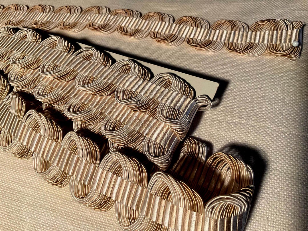Samuel & Sons “silk Crete” 2 Inch Scroll Banding. One 46 Inch Piece. - Etsy