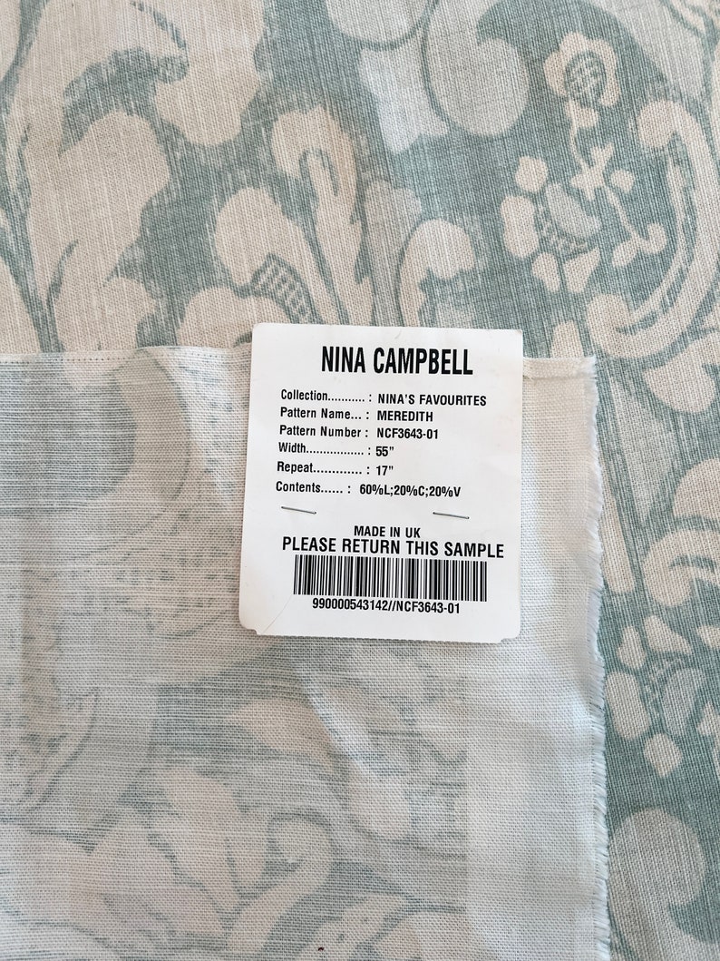 Nina Campbell “meredith” Sample 26’x26’. - Etsy