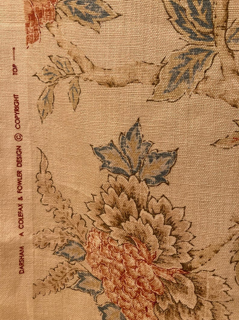 Fabric Colefax and Fowler, “darsham” 18th Century Block Print Design, Designer Fabric - Etsy