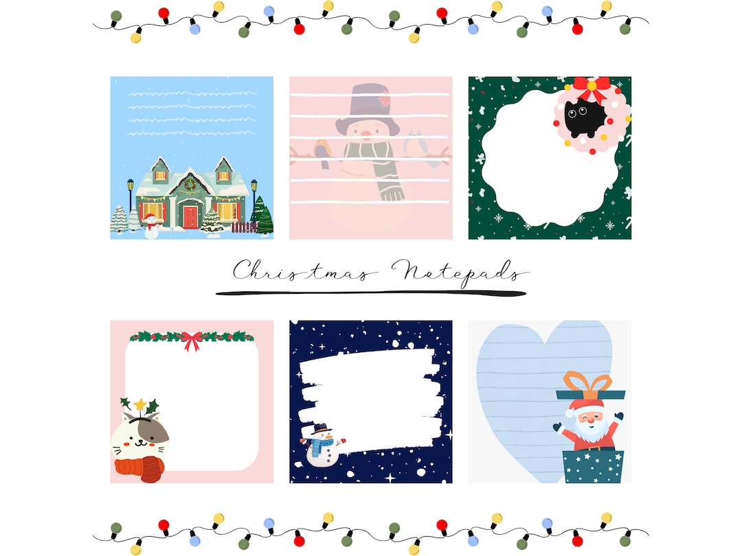 100 Christmas Printable Notepads - Ready for Instant Download ...