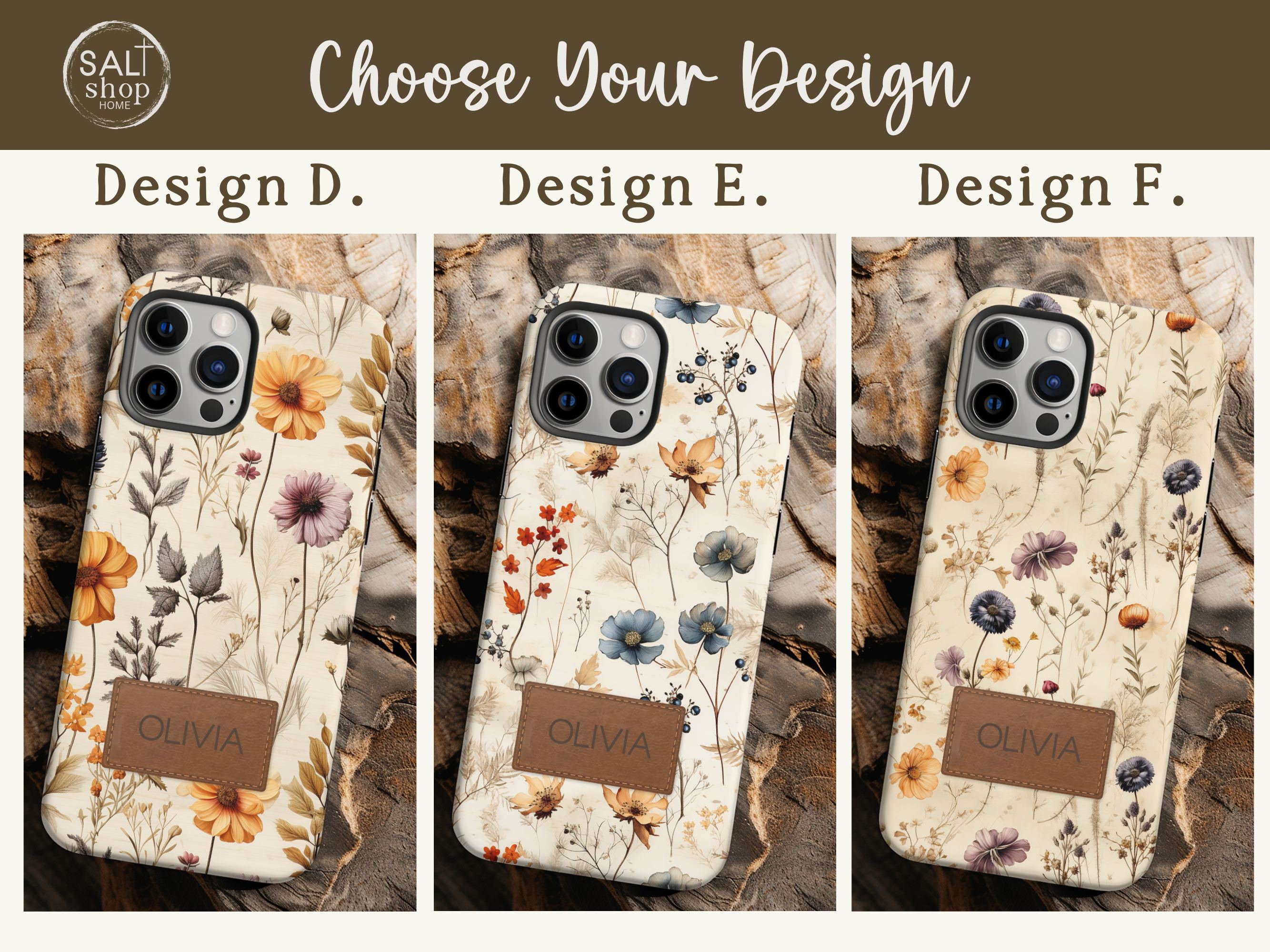Custom Flower iPhone 15 Case 16, Floral 12 SE 13 Pro Max Case 12 Mini ...